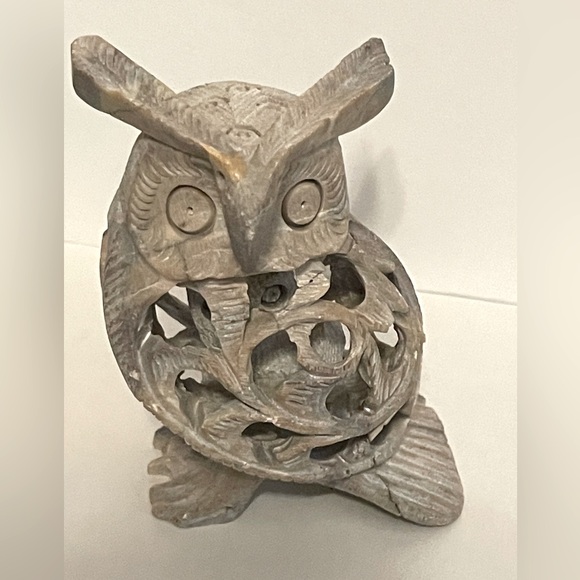 Art | Hand Carved Stone Owl Statue | Poshmark